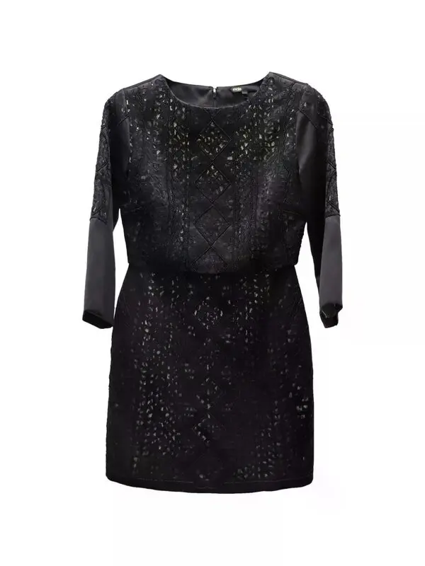Maje Lace Panel Embellished Dress