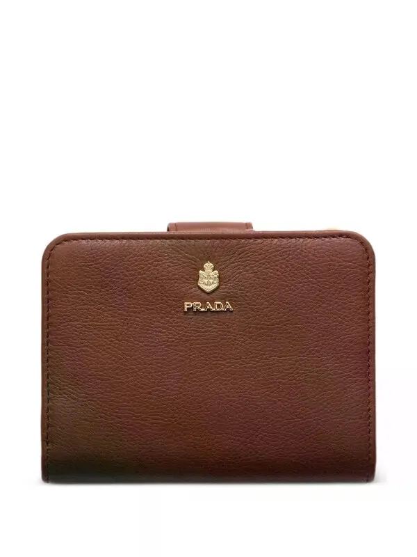Prada Small Leather Wallet - Brown