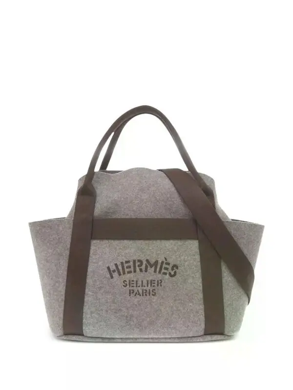 Hermès 2021 Feutre Sac De Pansage Groom Bag Satchel - Grey