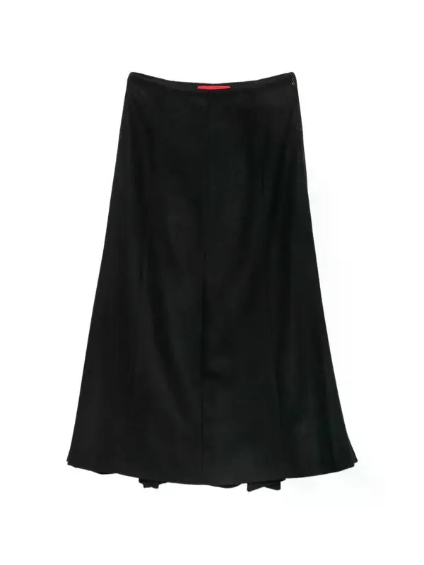 THELATEST Panelled Flared Midi Skirt - Black