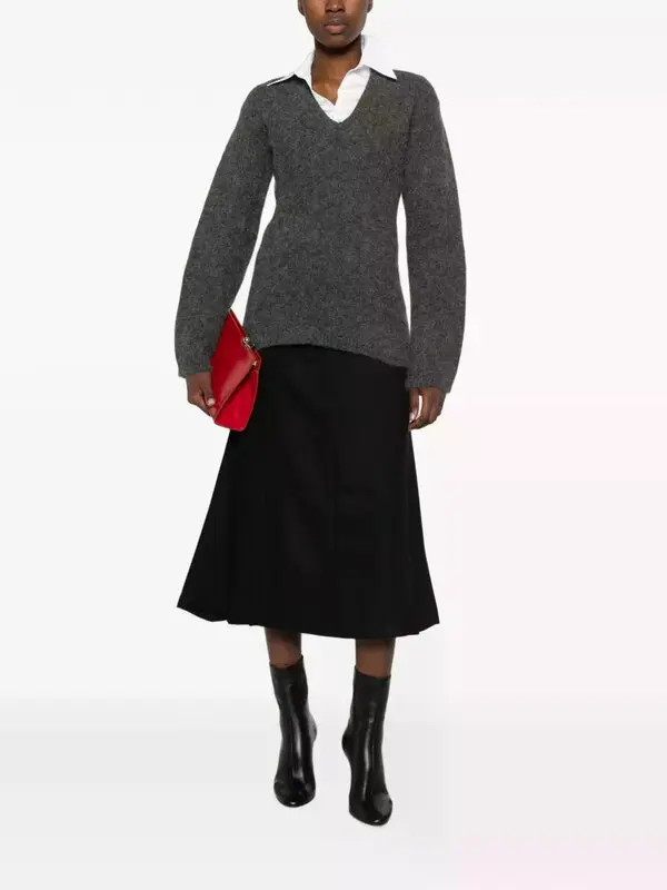 THELATEST Panelled Flared Midi Skirt