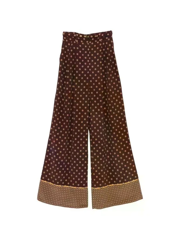 Zimmermann Pyjama Polka-dot Belted Palazzo Pants