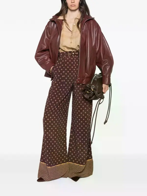 Zimmermann Pyjama Polka-dot Belted Palazzo Pants