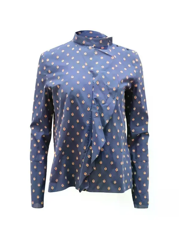 Derek Lam 10 Crosby Ruffle-trimmed Embroidered Blouse - Blue