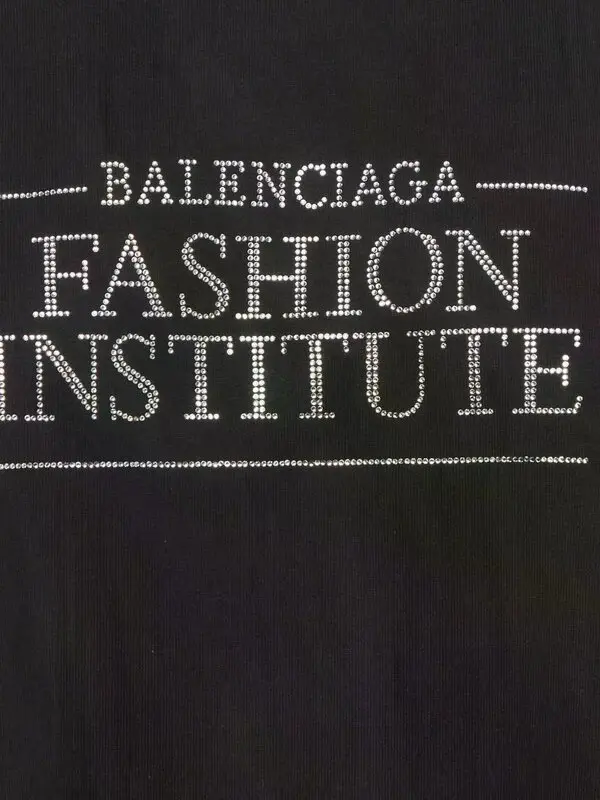 Balenciaga Embellished Logo T-shirt - Black