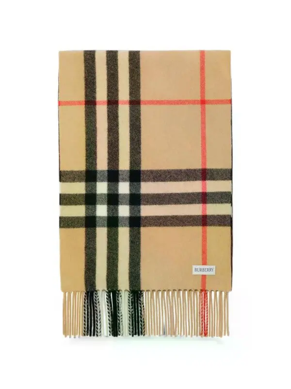 Burberry Gradient Check Cashmere Scarf - Neutrals