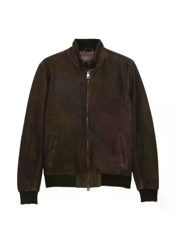 Boglioli Suede High-neck Jacket