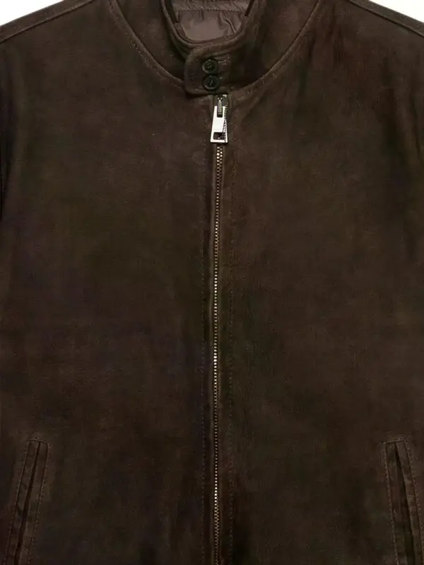 Boglioli Suede High-neck Jacket