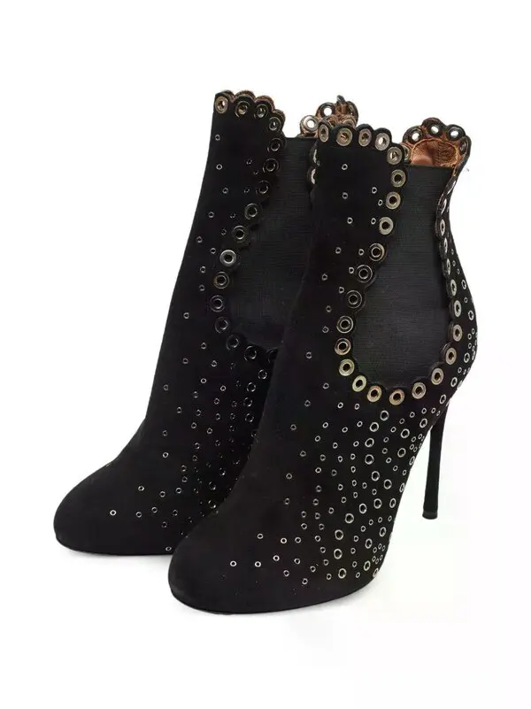 Alaïa Laser-cut Stiletto Ankle Boots