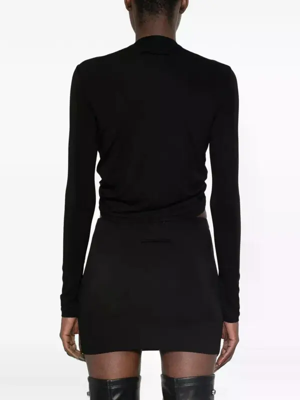 JEAN PAUL GAULTIER Gathered Logo-patch Top
