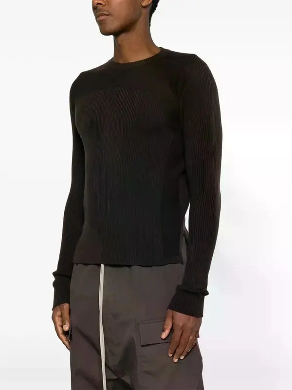 Rick Owens Ribbed Geo Panel Sweater