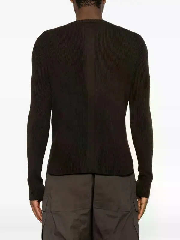 Rick Owens Ribbed Geo Panel Sweater