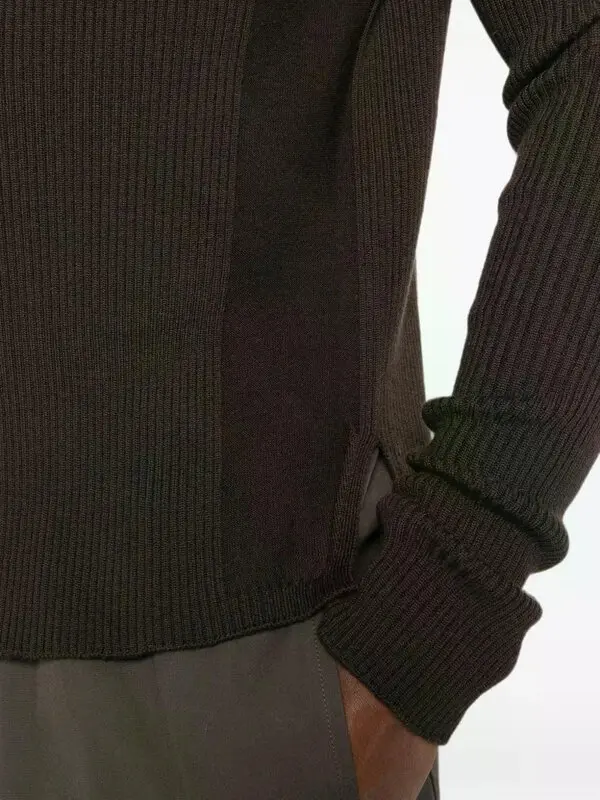 Rick Owens Ribbed Geo Panel Sweater