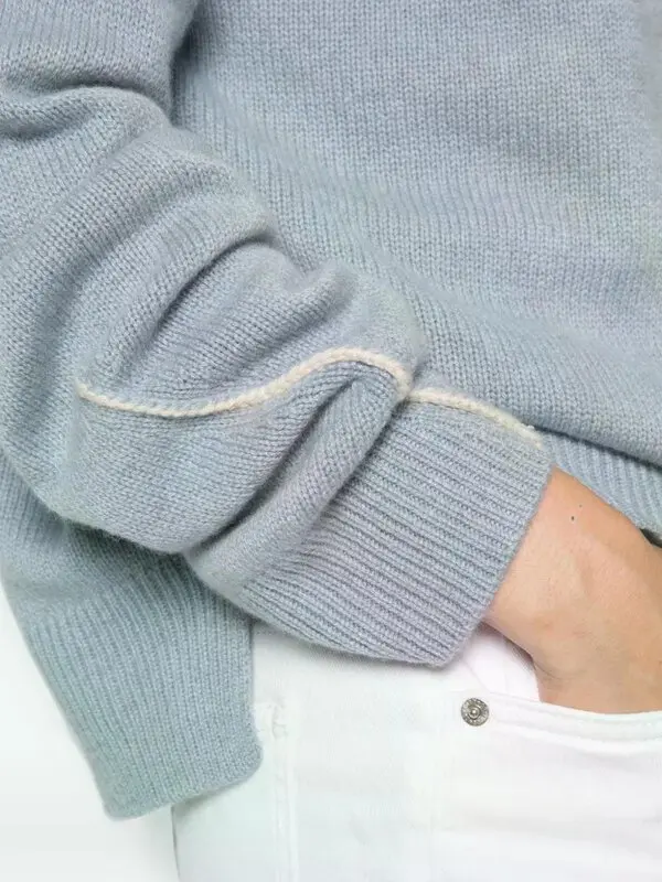 Eric Bompard Cashmere Jersey Knit Crew Neck Sweater