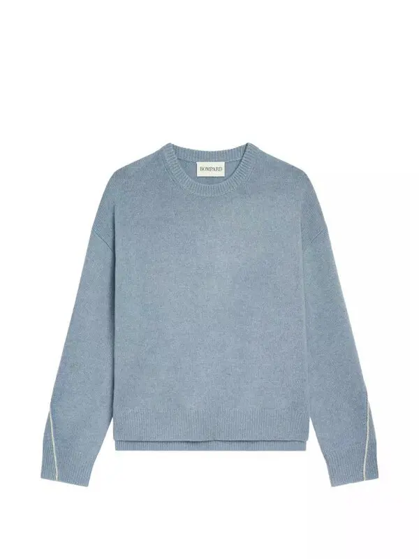 Eric Bompard Cashmere Jersey Knit Crew Neck Sweater - Blue