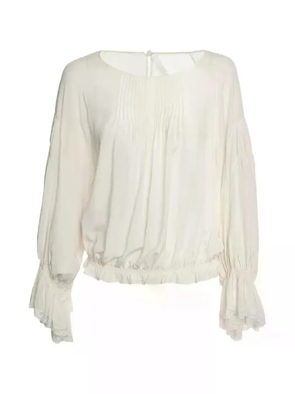 Chloé Lace-trim Ruffled Blouse