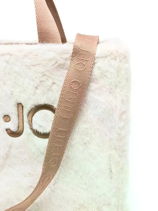 Liu Jo Faux-fur Logo-embroidered Tote Bag