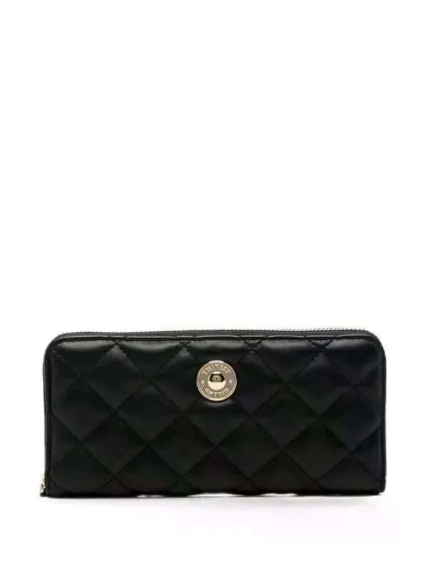 TWINSET Quilted Logo-plaque Wallet
