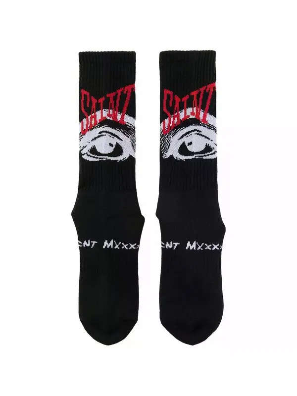 SAINT MXXXXXX Eye Ribbed Socks