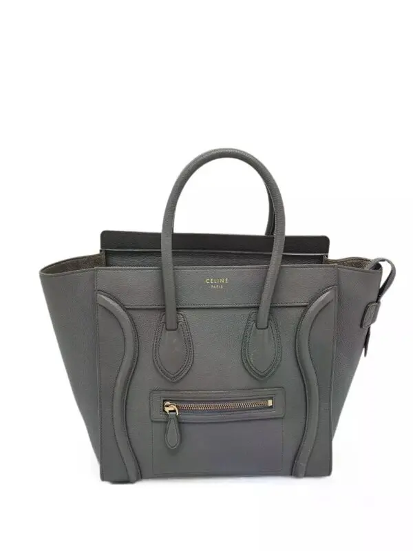 Celine Luggage Micro Tote Bag - Grey