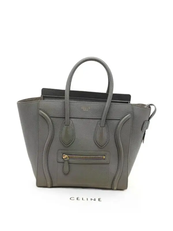 Celine Luggage Micro Tote Bag - Grey