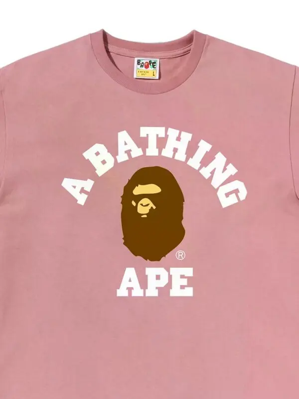 A BATHING APE Short Sleeve College Tee