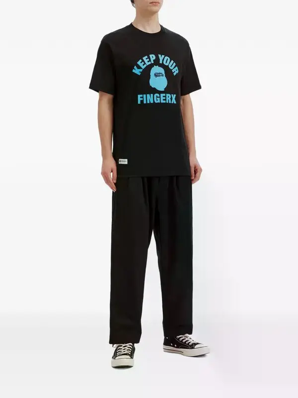 FINGERCROXX Logo-patch Pleated Trousers