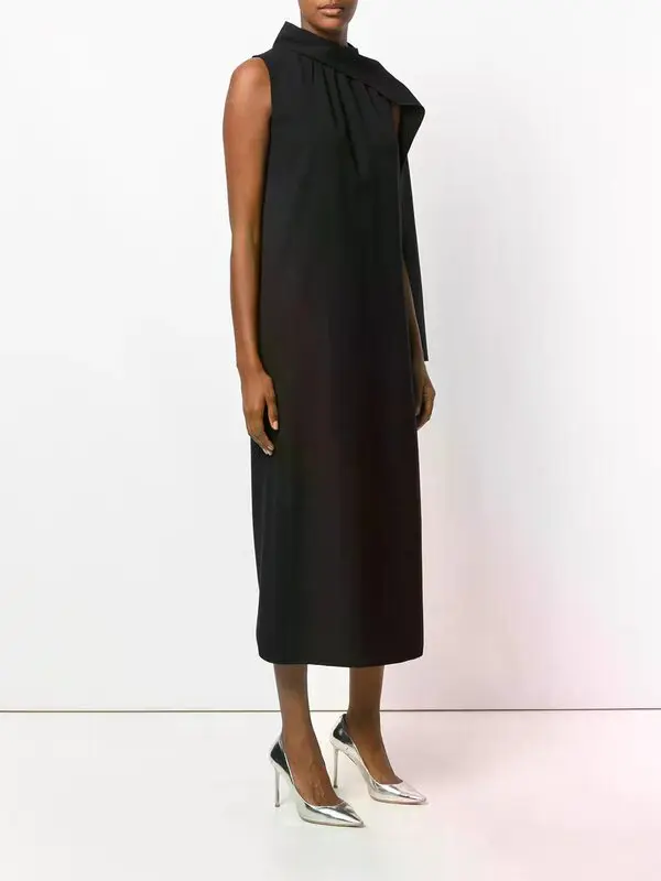 Alberta Ferretti One Shoulder Cape Dress