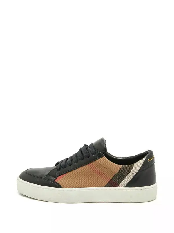 Burberry House Check Panel Sneakers - Black