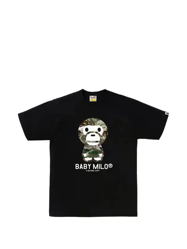 A BATHING APE Baby Milo Camo-print T-shirt