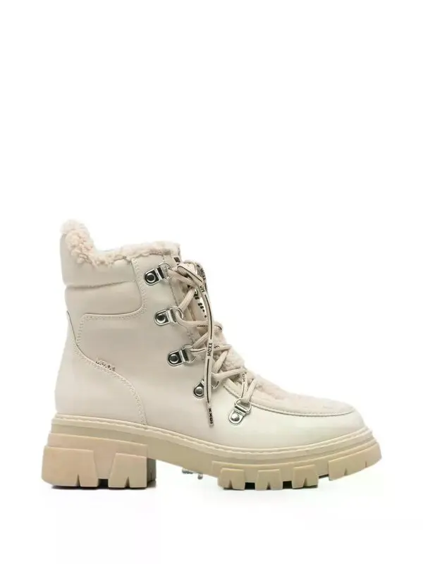 MEXX Faux-shearling-trim Lace-up Boots