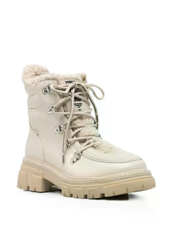 MEXX Faux-shearling-trim Lace-up Boots