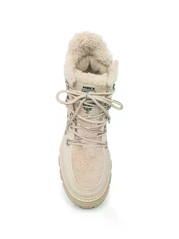 MEXX Faux-shearling-trim Lace-up Boots
