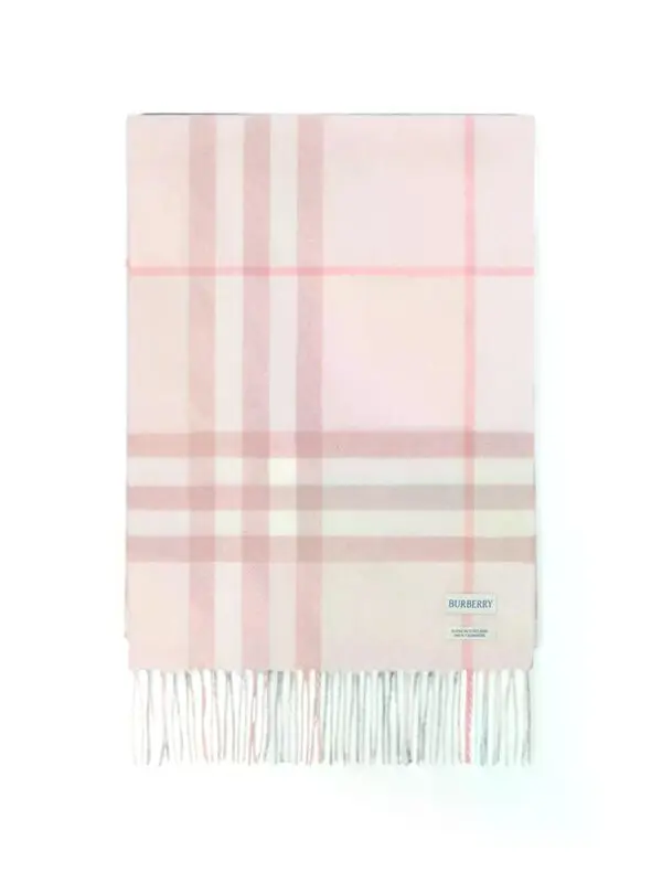 Burberry Check Cashmere Scarf - Pink