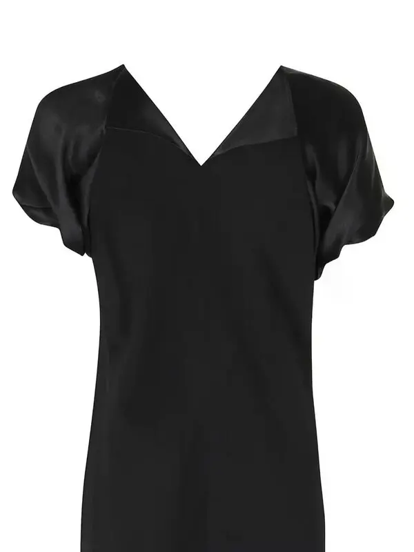Alberta Ferretti Midi Bow-detail Silk-satin Dress