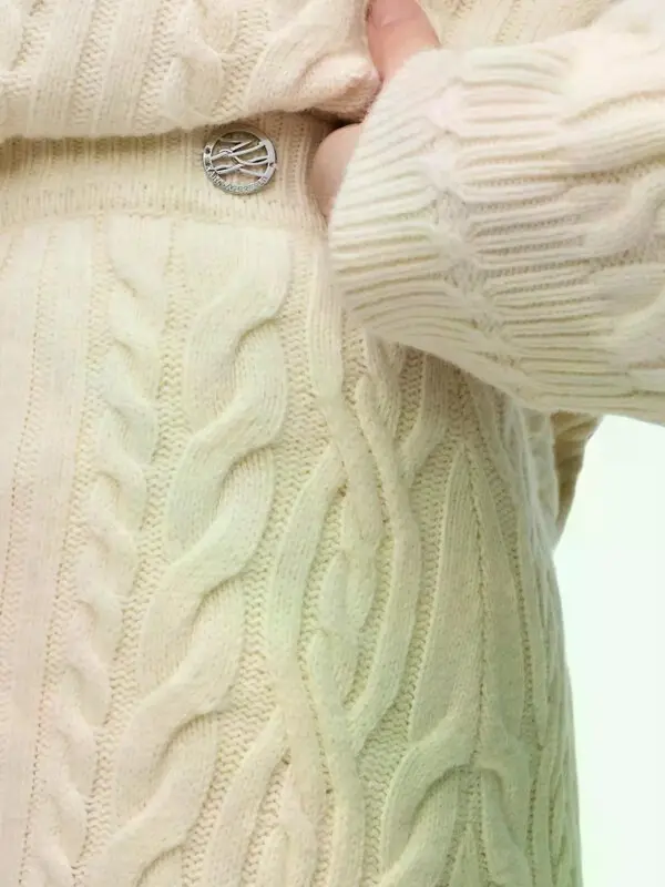 Karl Lagerfeld Wool-blend Cable-knit Skirt