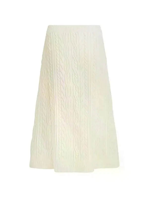 Karl Lagerfeld Wool-blend Cable-knit Skirt