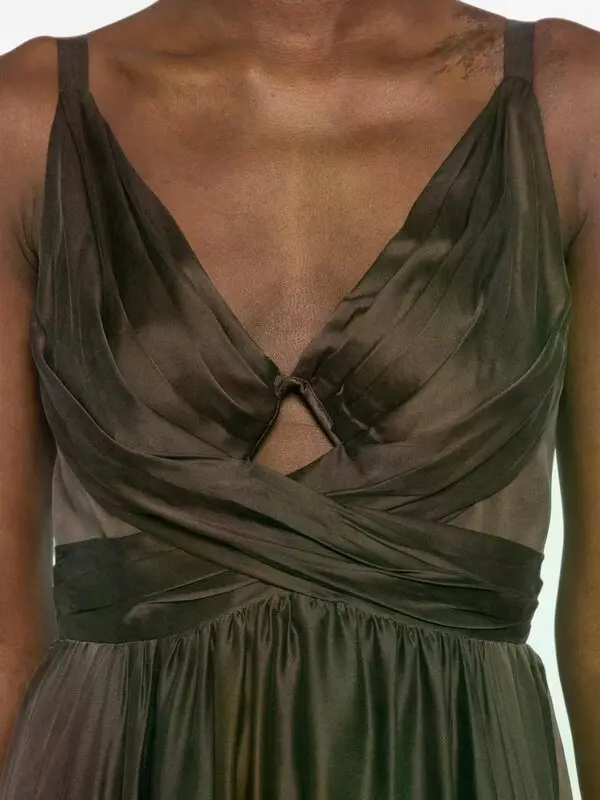 Zimmermann Ruched Cut-out Maxi Dress