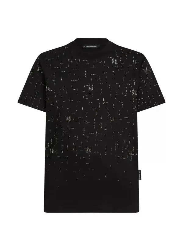 Karl Lagerfeld Monogram Rhinestone T-shirt