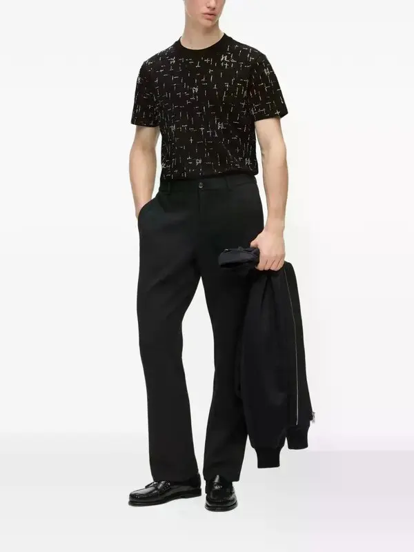 Karl Lagerfeld Monogram Rhinestone T-shirt
