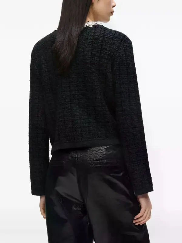 Karl Lagerfeld Embellished Bouclé Cardigan