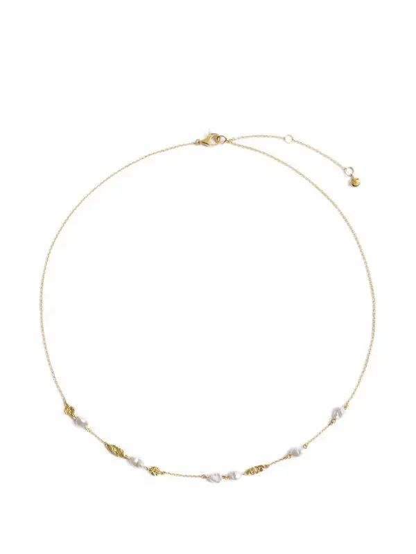 Monica Vinader Capri Pearl Station Necklace