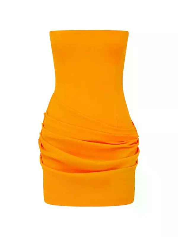 Alex Perry Strapless Draped Mini Dress