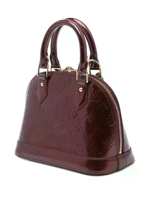 LOUIS VUITTON 2010 Monogram Vernis Alma Bb Satchel - Red