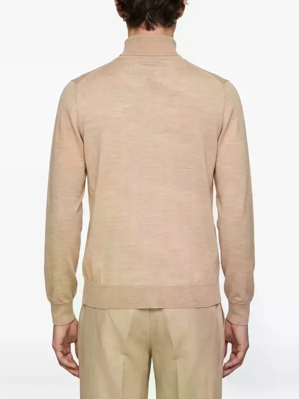 Brunello Cucinelli Zip-up Ribbed-trim Sweater - Neutrals