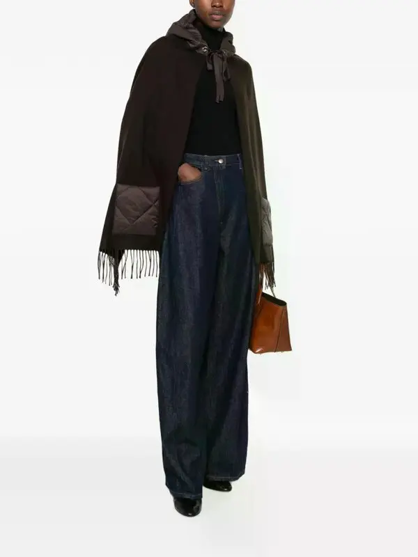 Maje Fringed Hooded Poncho