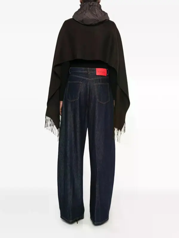 Maje Fringed Hooded Poncho