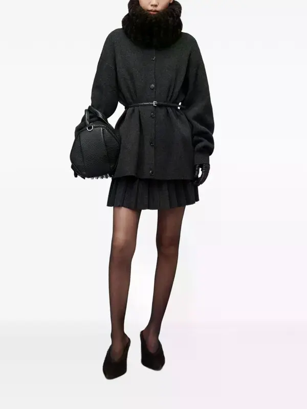 Alexander Wang Oversized Cardigan With Belt - Grey