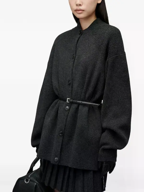 Alexander Wang Oversized Cardigan With Belt - Grey