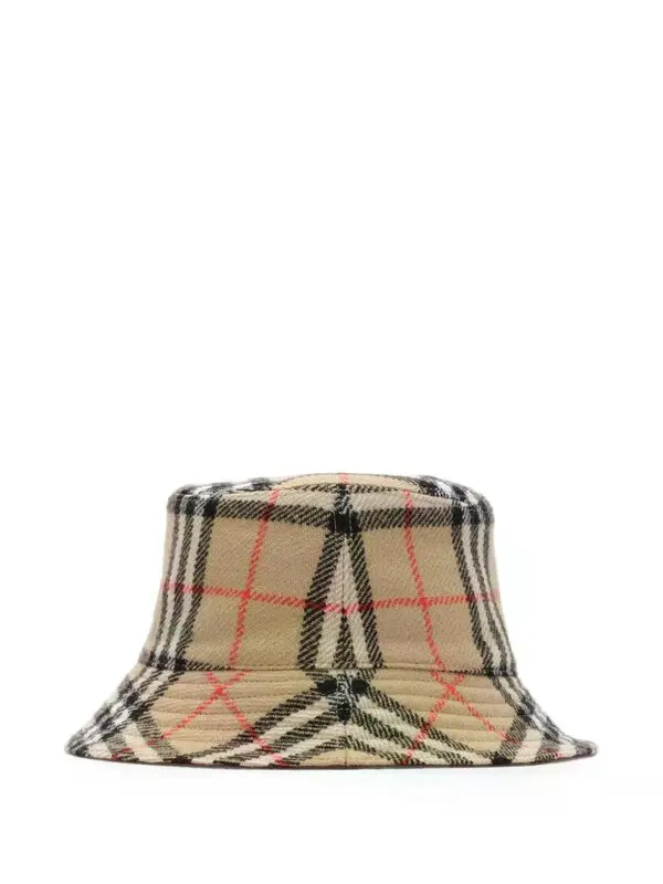 Burberry Reversible Check Wool Bucket Hat